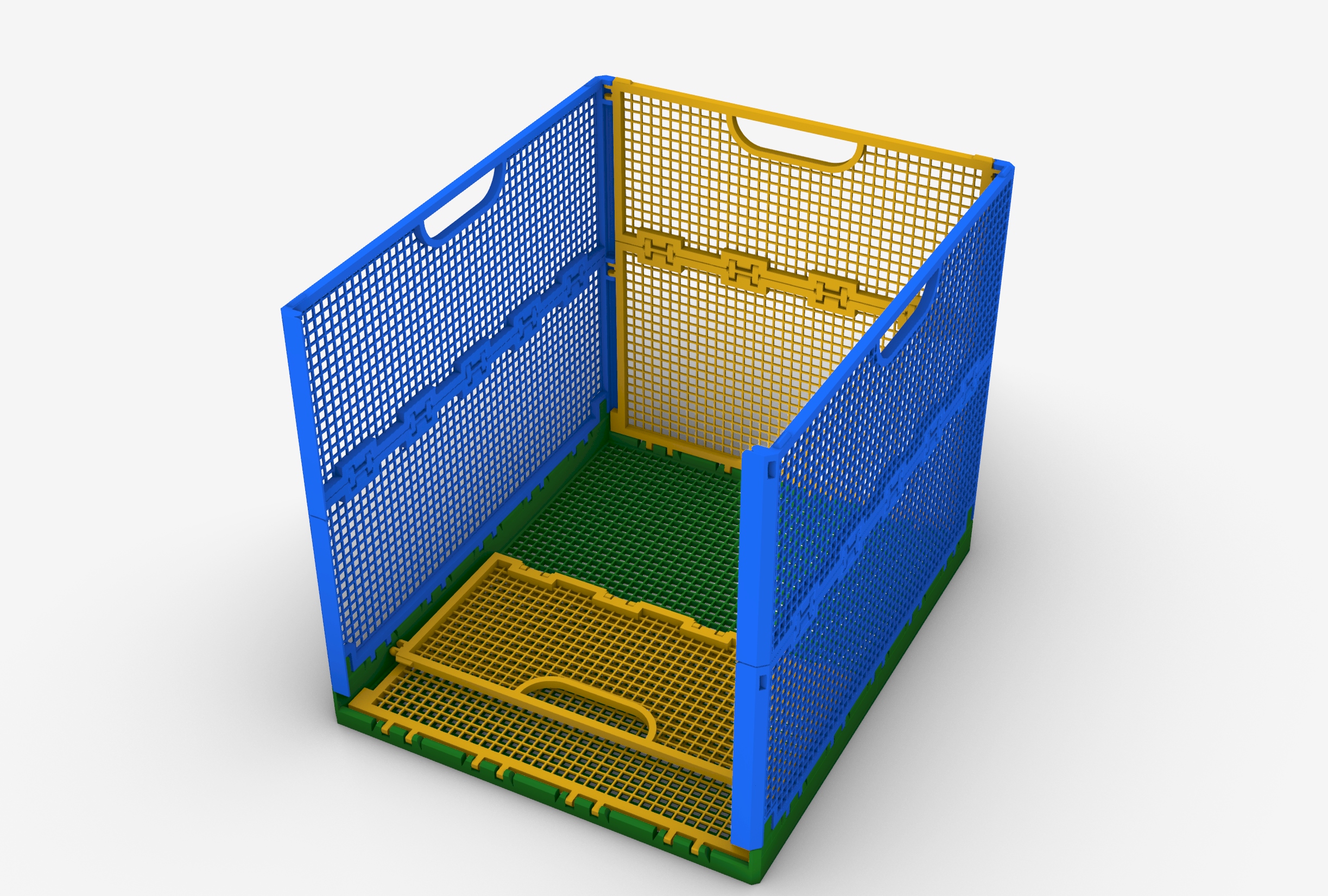 Double-foldable and stackable crate (XXL) by baph | Download free STL ...