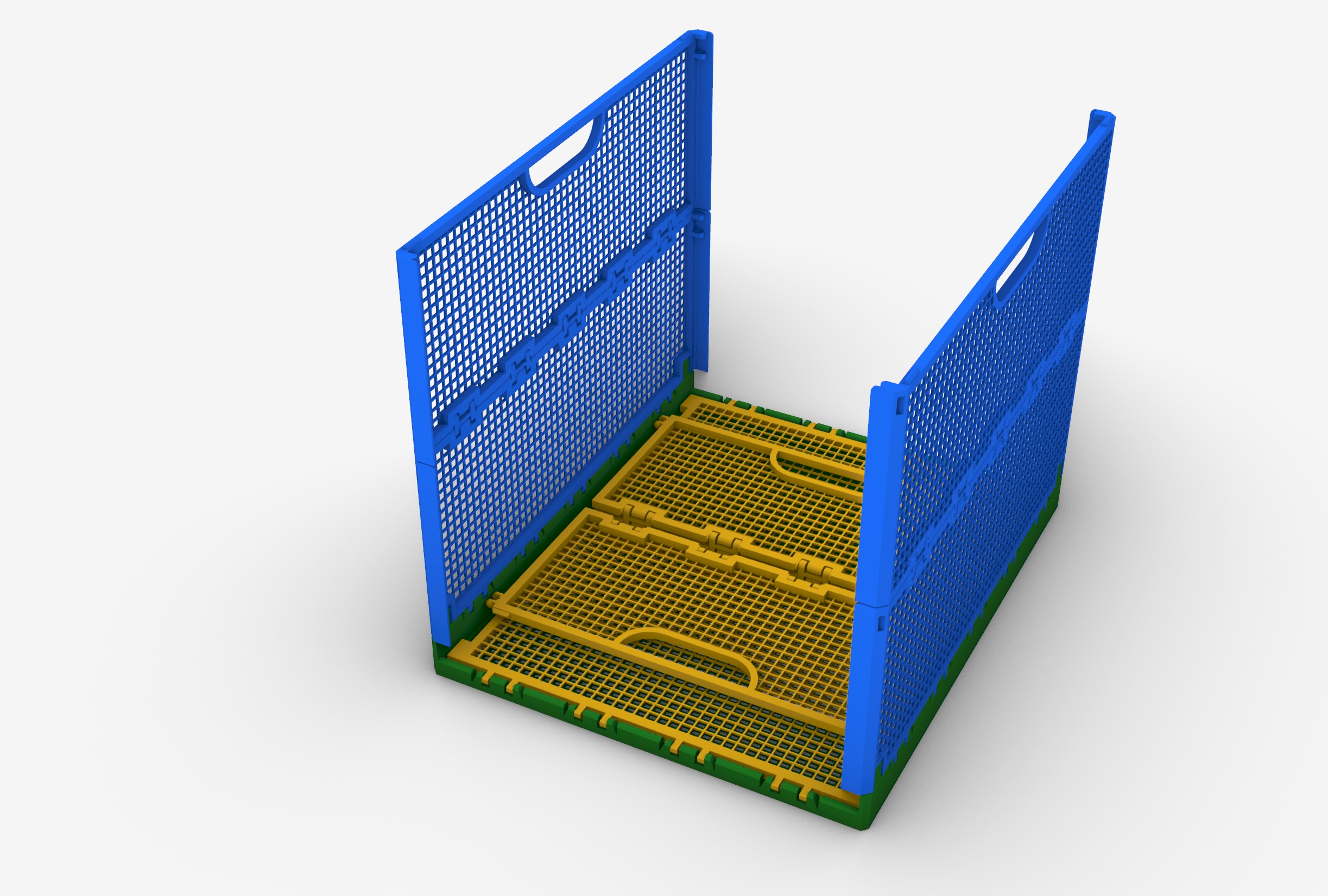 Double-foldable and stackable crate (XXL) by baph | Download free STL ...