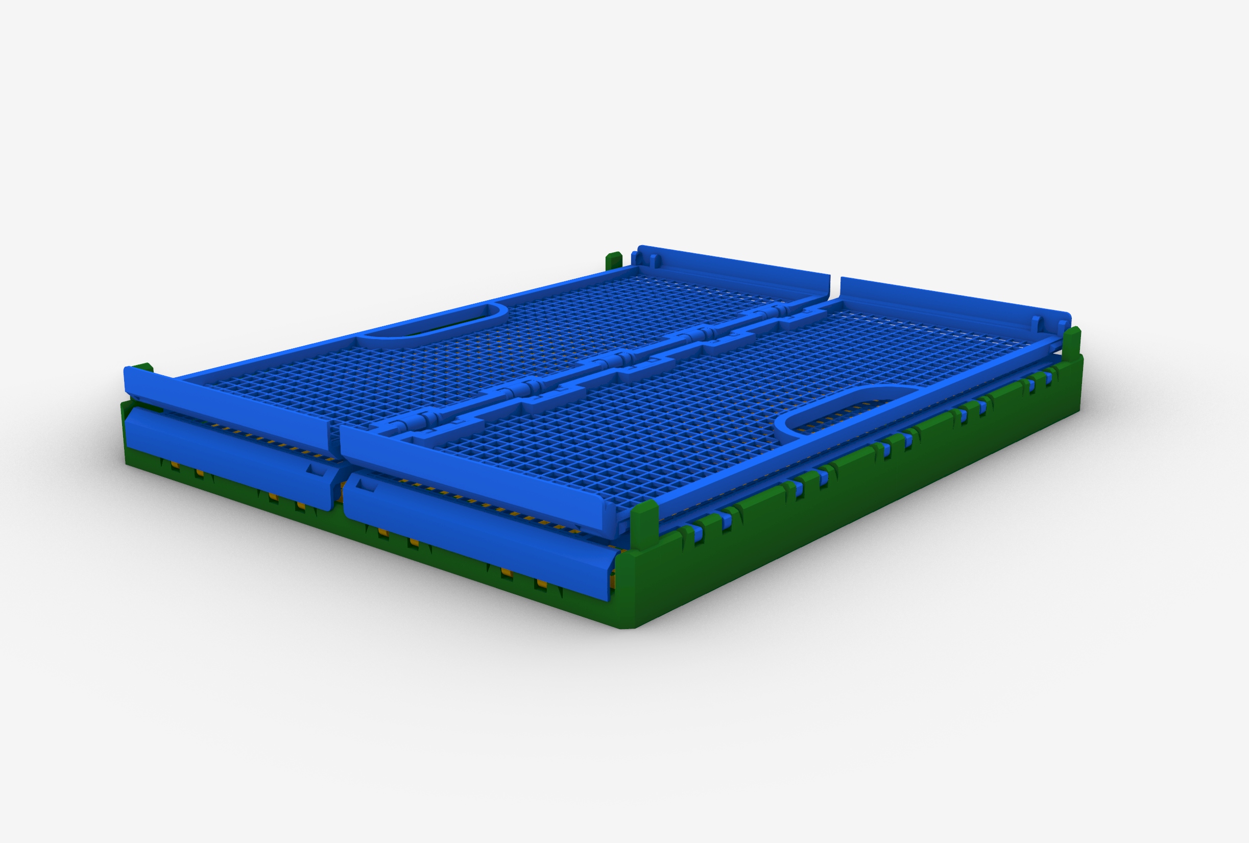 Double-foldable and stackable crate (XXL) by baph | Download free STL ...