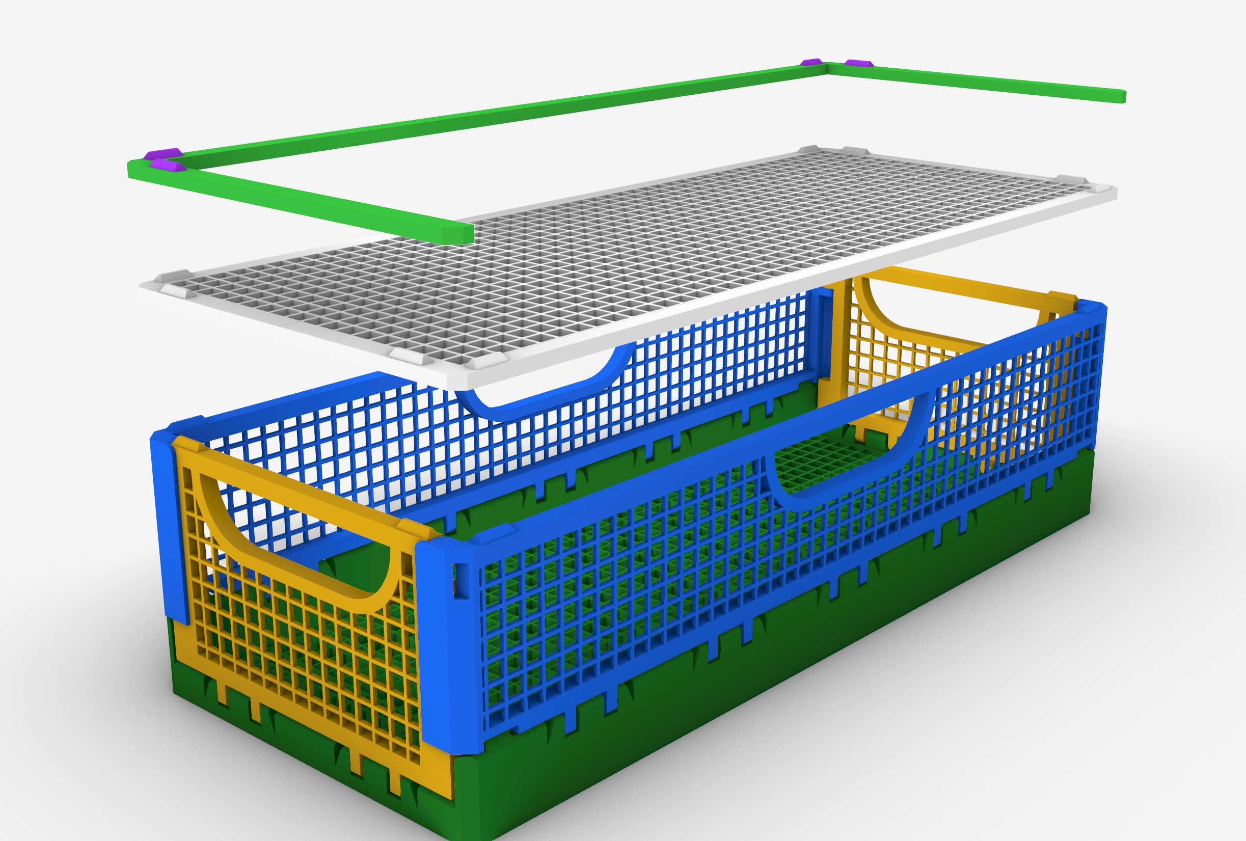 Double-foldable and stackable crate (XXL) by baph | Download free STL ...