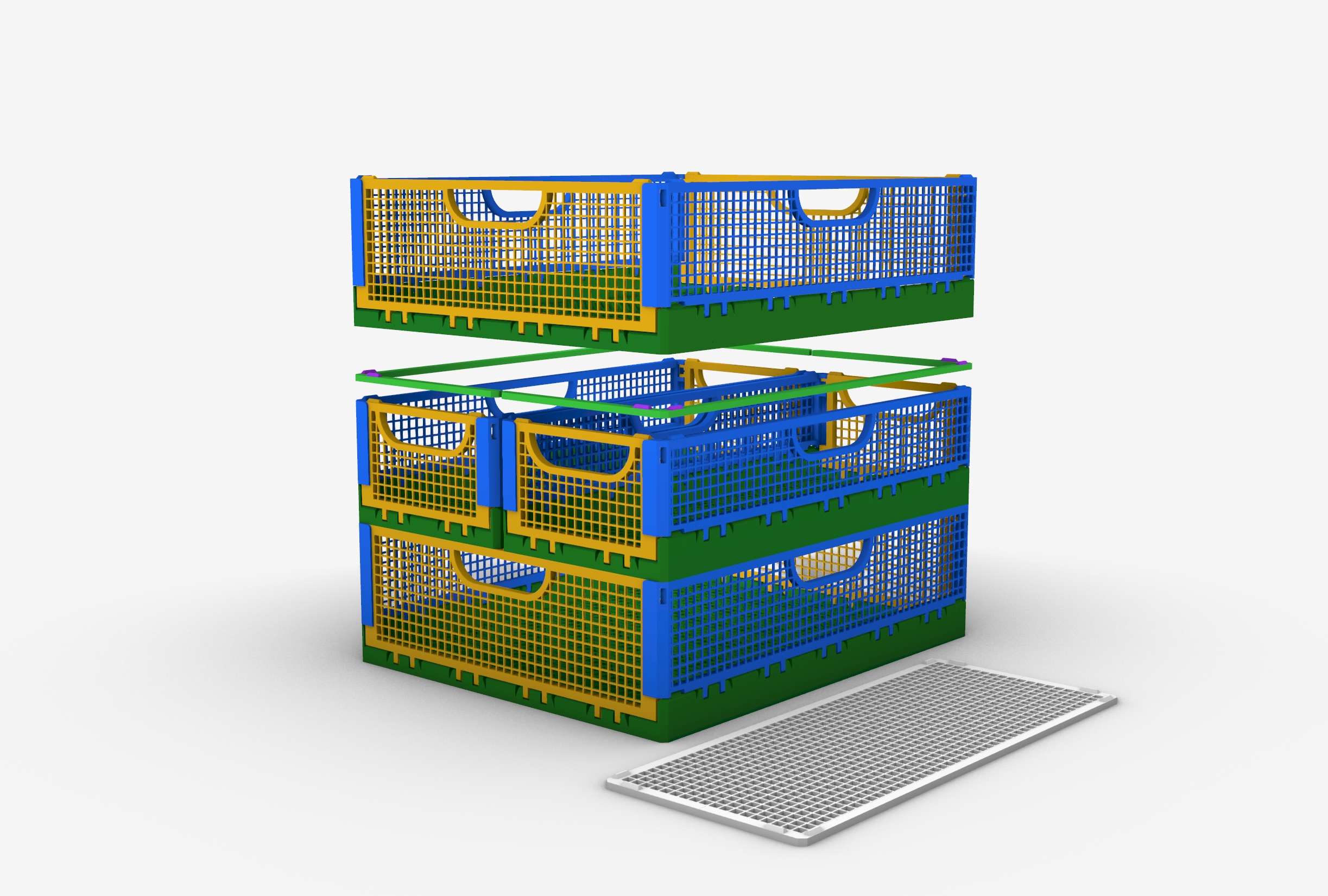 Double-foldable and stackable crate (XXL) by baph | Download free STL ...