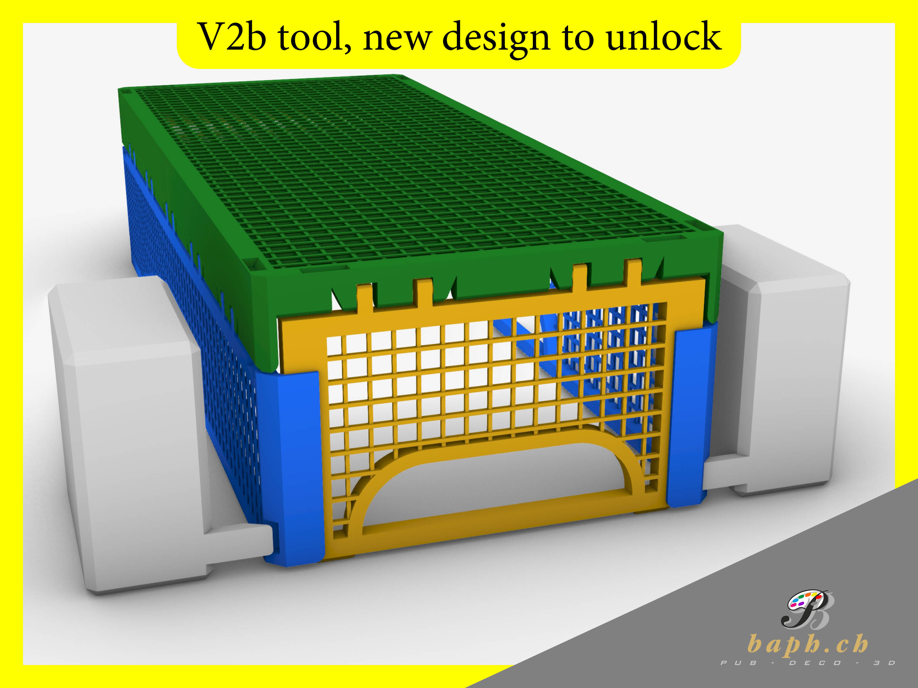 Double-foldable and stackable crate (XXL) by baph | Download free STL ...