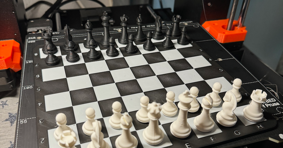 Two Color Chess Board for Magnetic Figures by diehenne | Download free ...