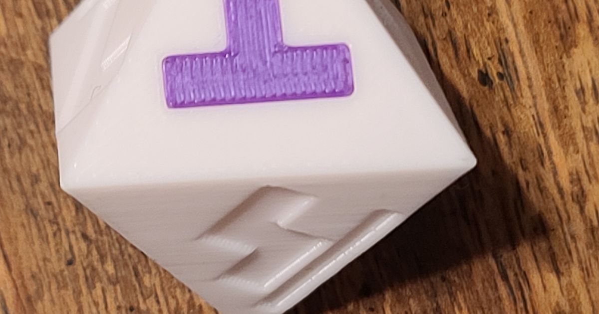 D8 8 Sided Dice For Balance Tetris Game By Dohara Download Free Stl