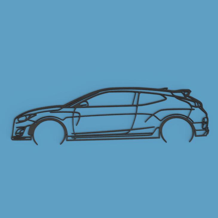 Veloster N Silhouette by Anglesmith_Customs | Download free STL model ...