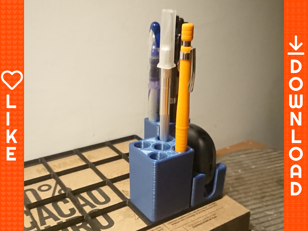 Gridfinity 5 Pens / Pencils Holder With Tip Groove by Gabriel ...