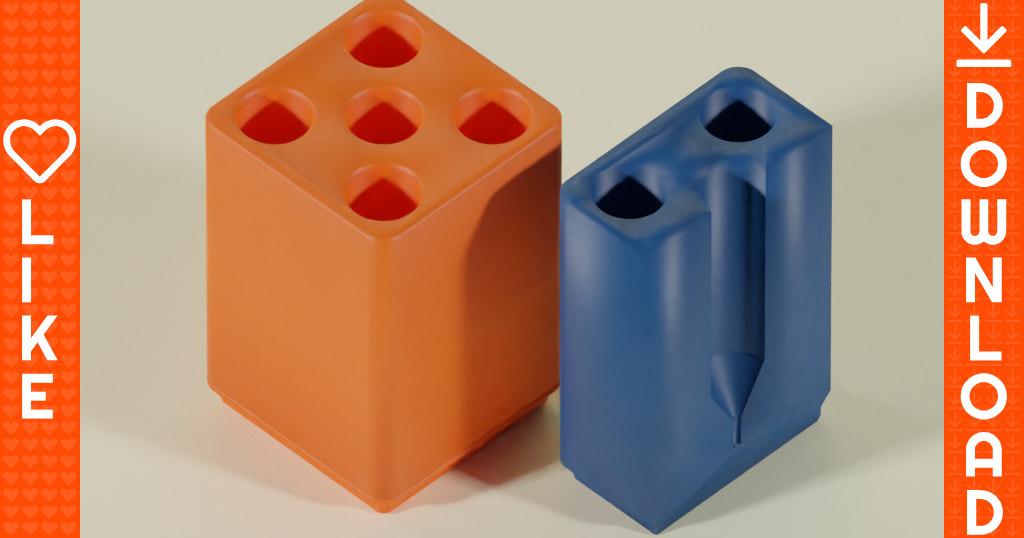 Gridfinity 5 Pens / Pencils Holder With Tip Groove by Gabriel ...