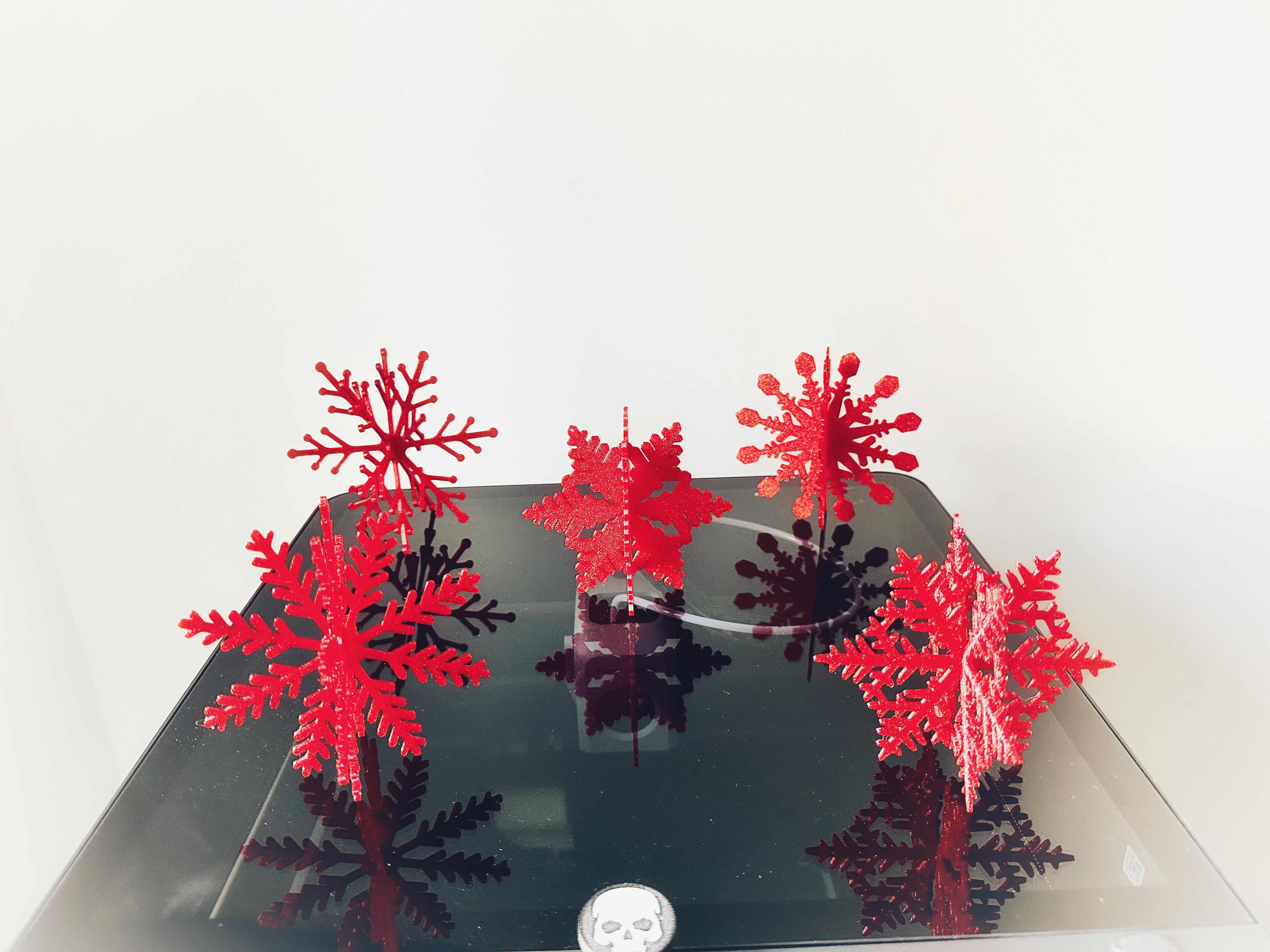 3D Snowflakes 5 pc SET by Black Glovz | Download free STL model ...