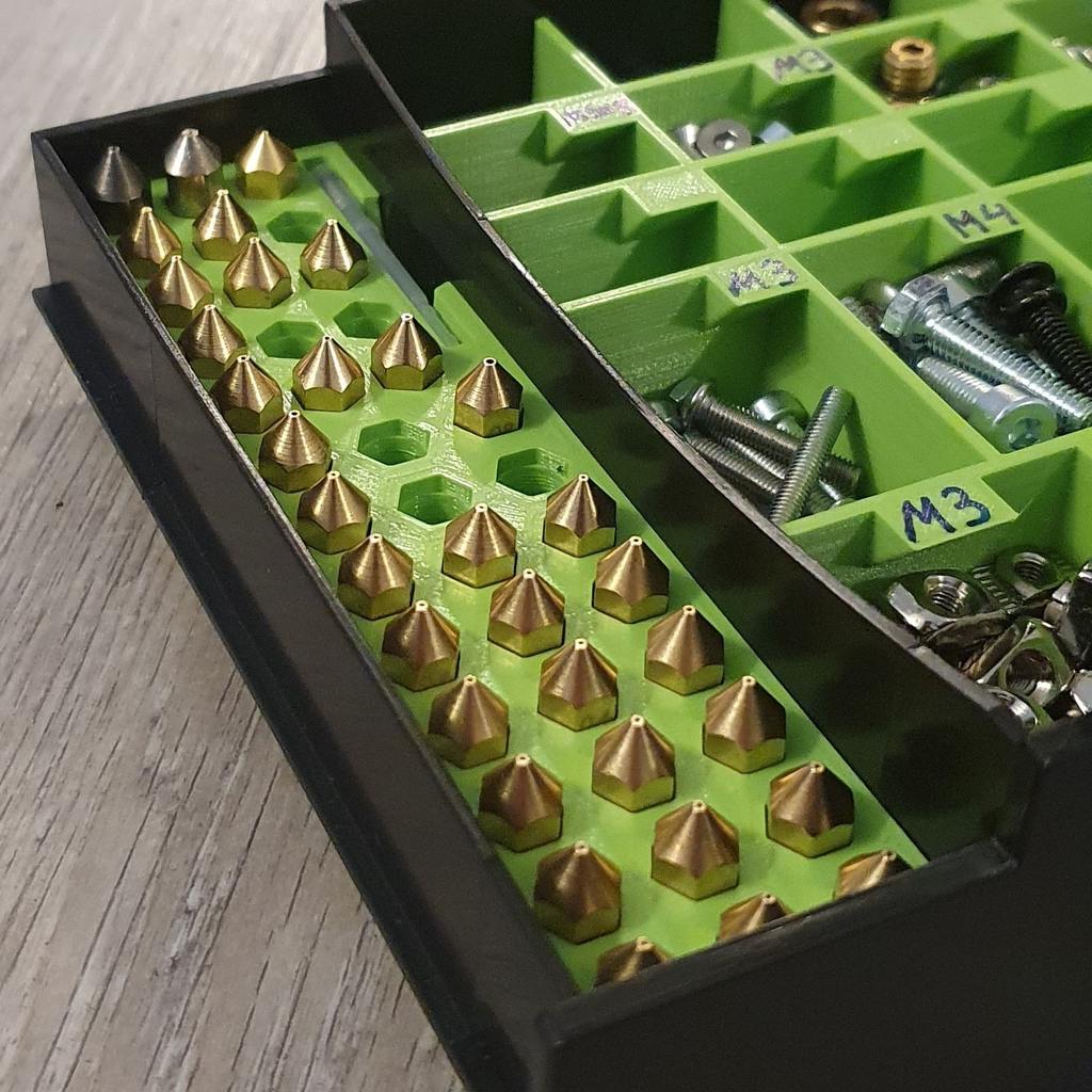 Ender 3 V2 Tray Nozzle Holder + Organizer by prints & wonders ...