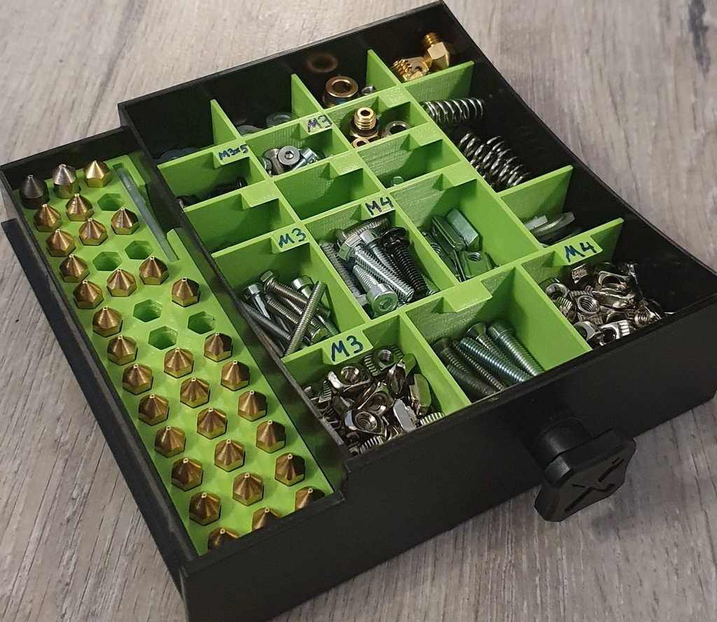 Ender 3 V2 Tray Nozzle Holder + Organizer by prints & wonders ...