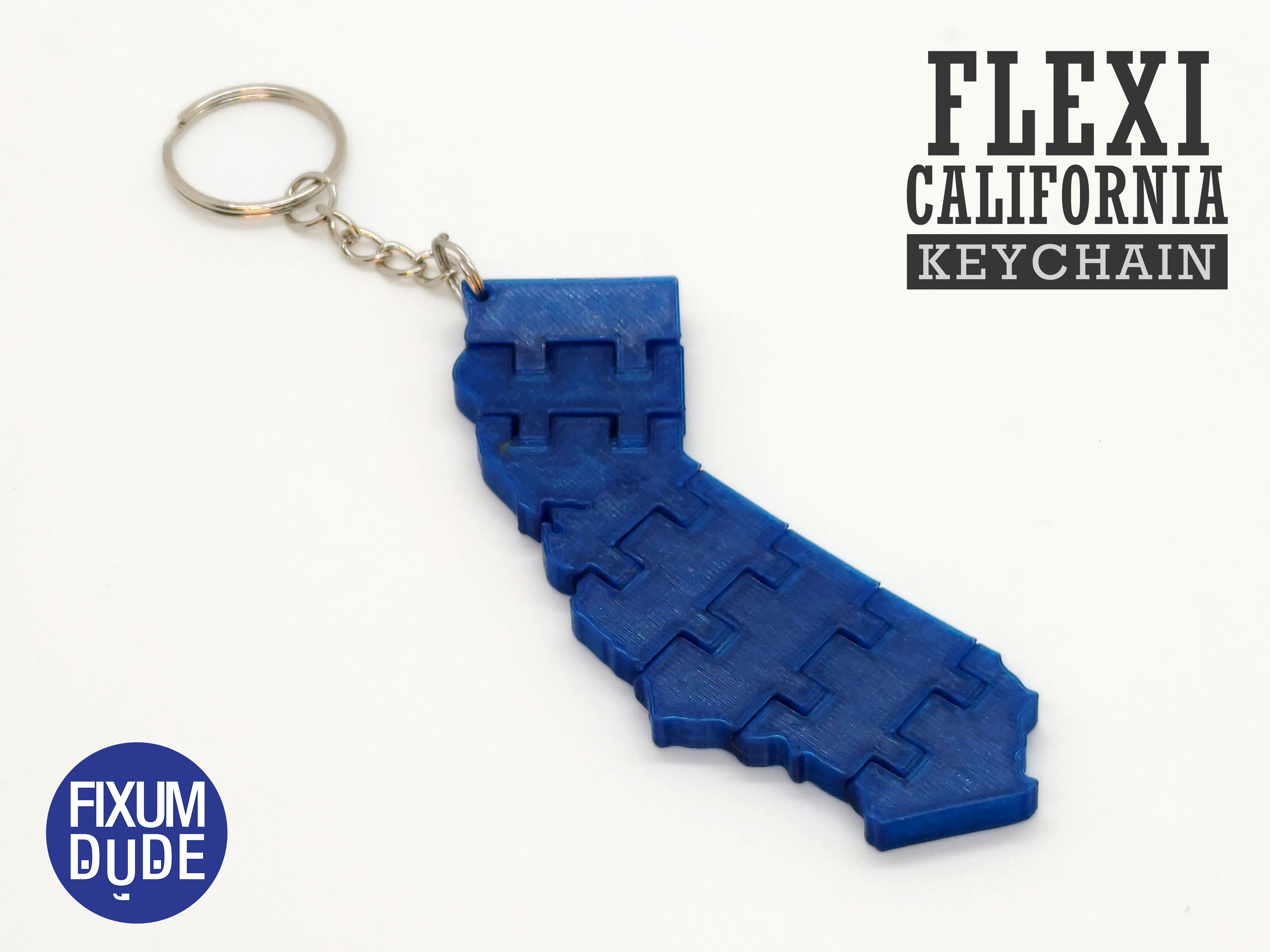 Flexi California Fidget Keychain by fixumdude | Printables Store