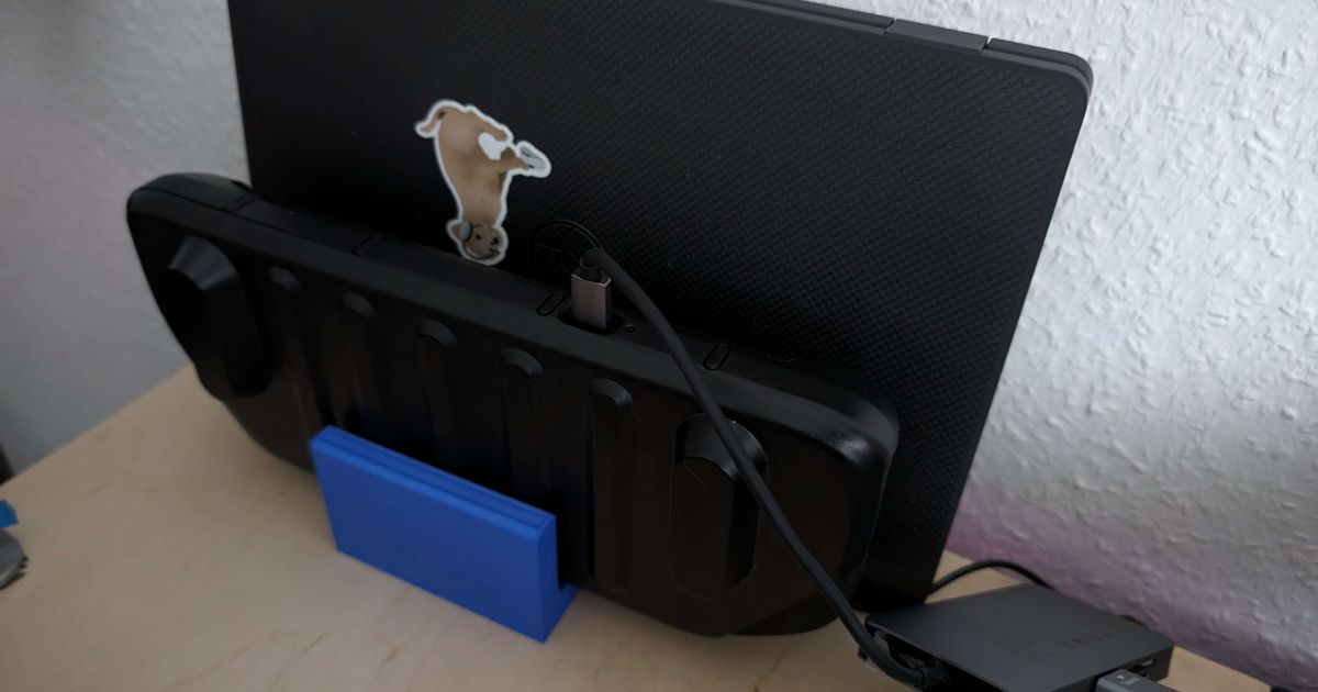Vertical Holder for Steamdeck (with Case and Cover) and one Laptop by ...