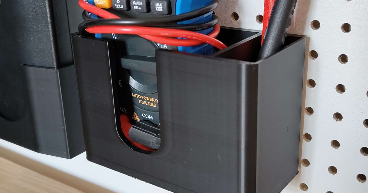 Multimeter Holder for Metric Pegboards by falk.ce | Download free STL ...