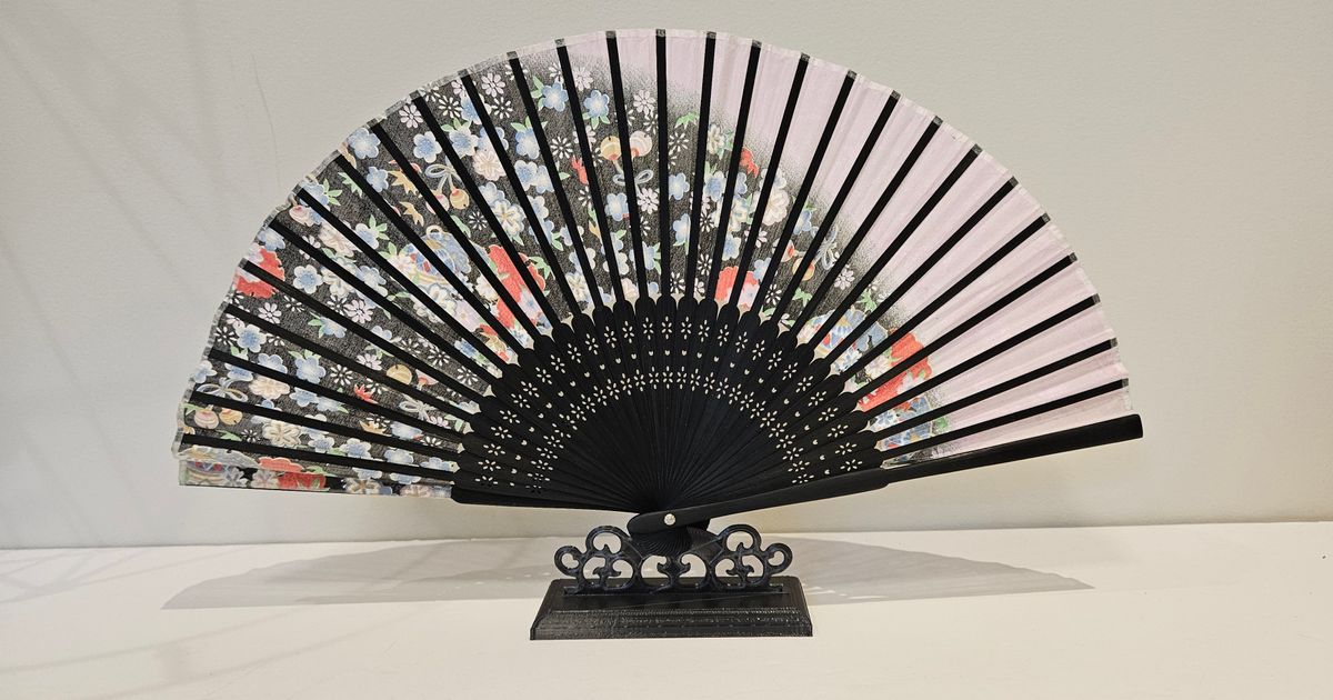 Folding Fan Stand by HasNate618 | Download free STL model | Printables.com