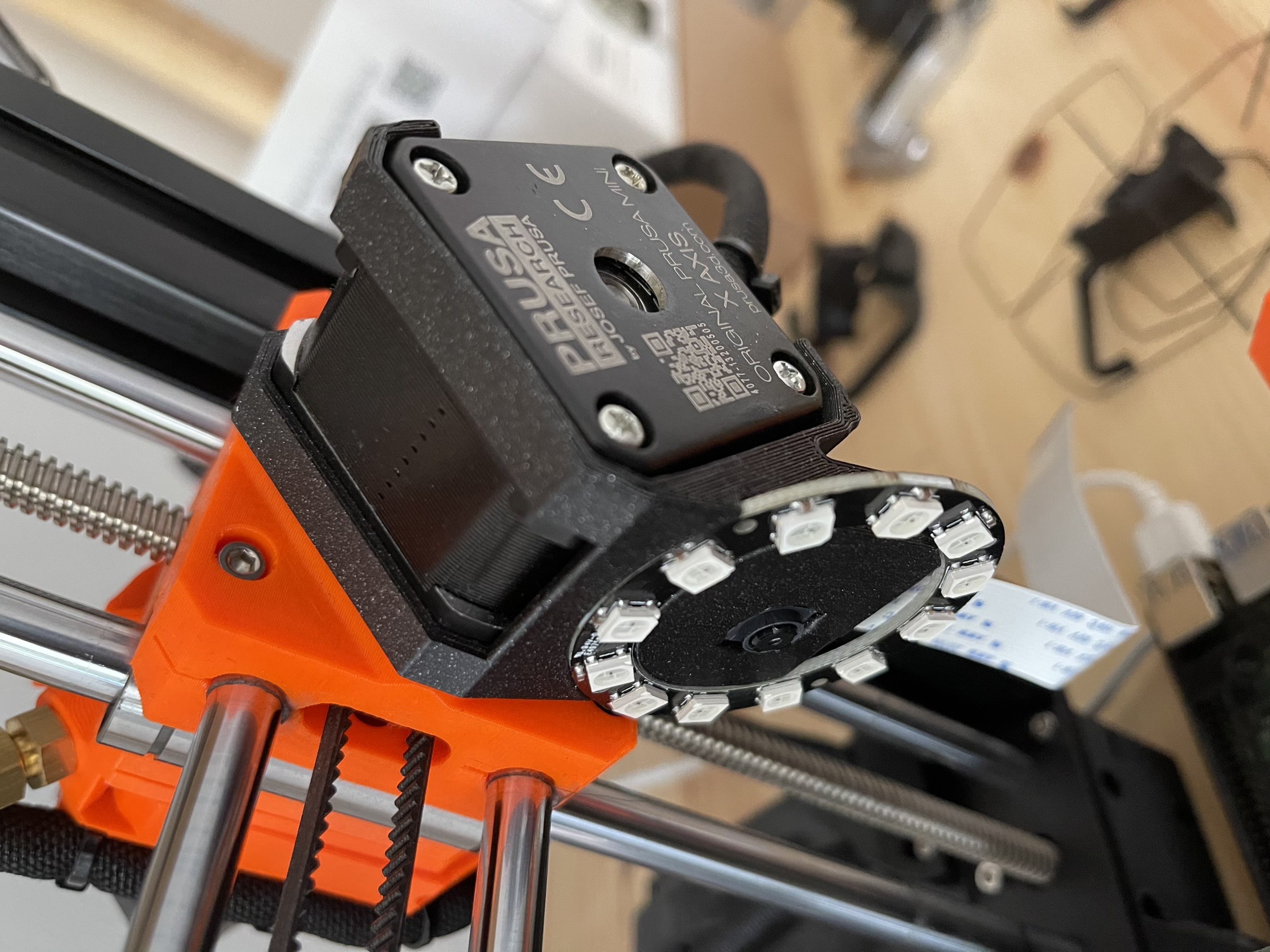 Prusa Mini Raspberry Pi Camera V2.1 square + NeoPixel 50mm LED Ring by ...