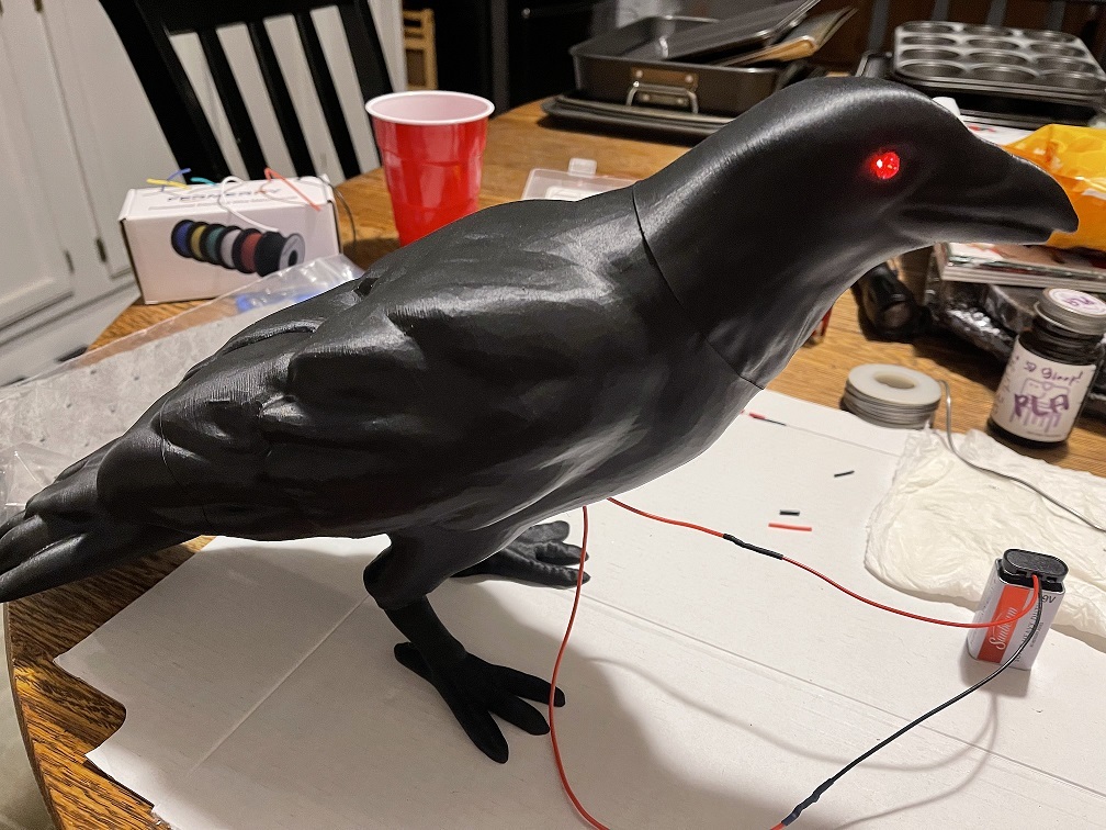 Halloween Crow With LED eyes by TMAX101 | Download free STL model ...