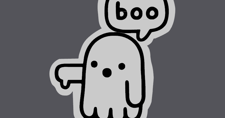 Thumbs Down Boo Ghost Adjusted Shape by Tommy Meehan | Download free ...