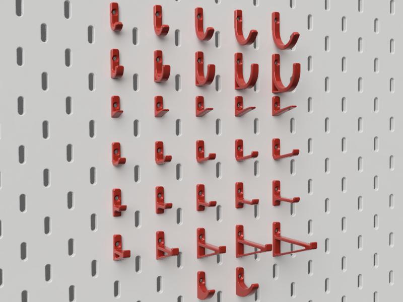 Hooks for Skadis par ORM | Téléchargez gratuitement un modèle STL ...