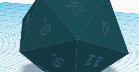 Icosahedron 20 sided dice by inithin | Download free STL model ...