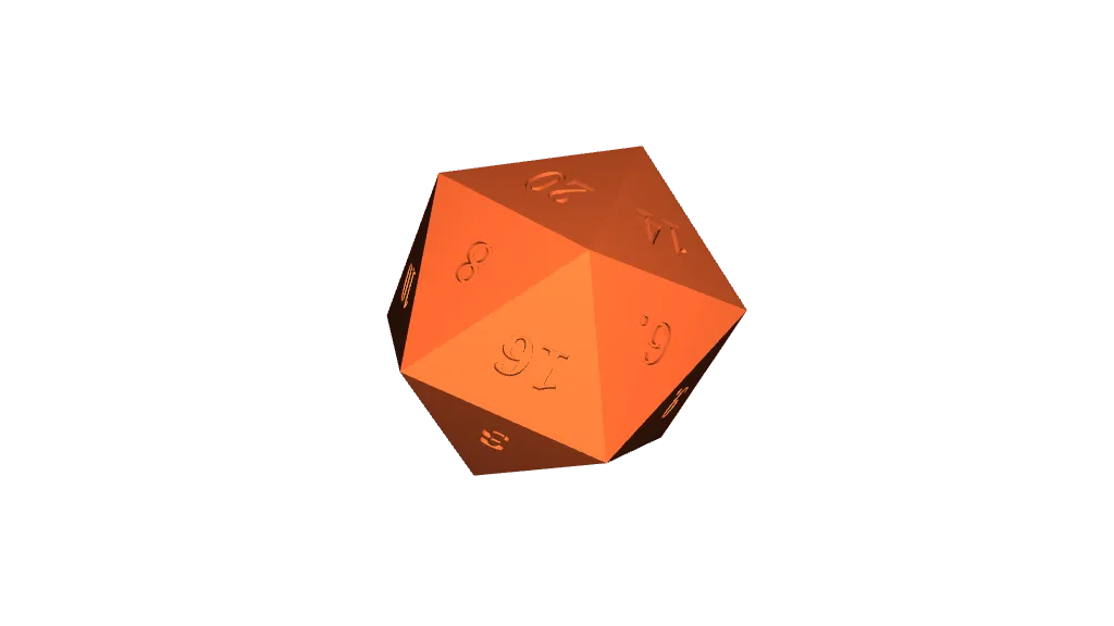 Icosahedron 20 sided dice by inithin | Download free STL model ...