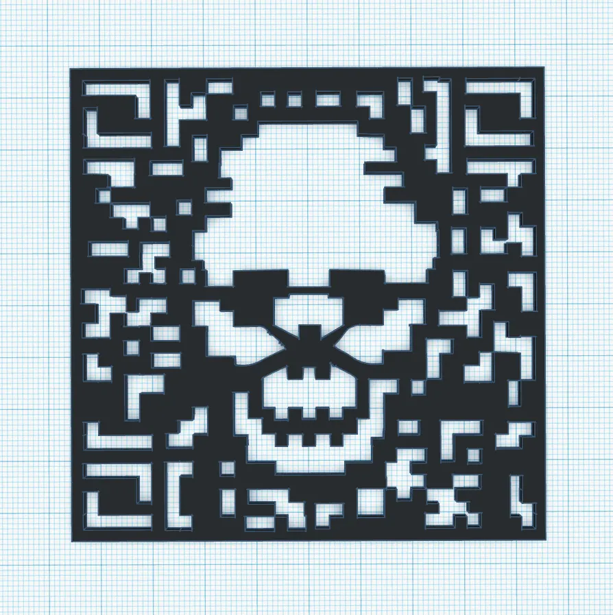 Digital Skull barcode by Sot Kon | Download free STL model | Printables.com