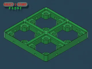 Pegboard Gridfinity clip-in 2x2 base by middleagedspread | Download free STL model | Printables.com