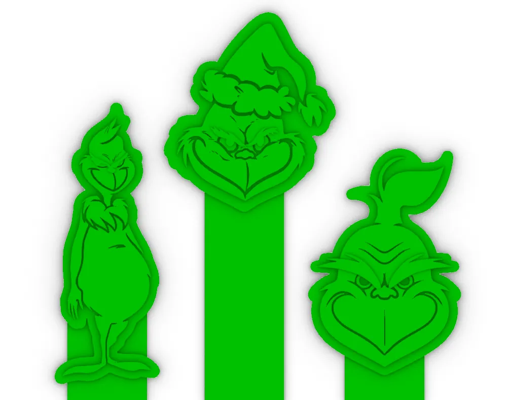 The Grinch Bookmarks by Dark Project Works Pictures | Download free STL ...