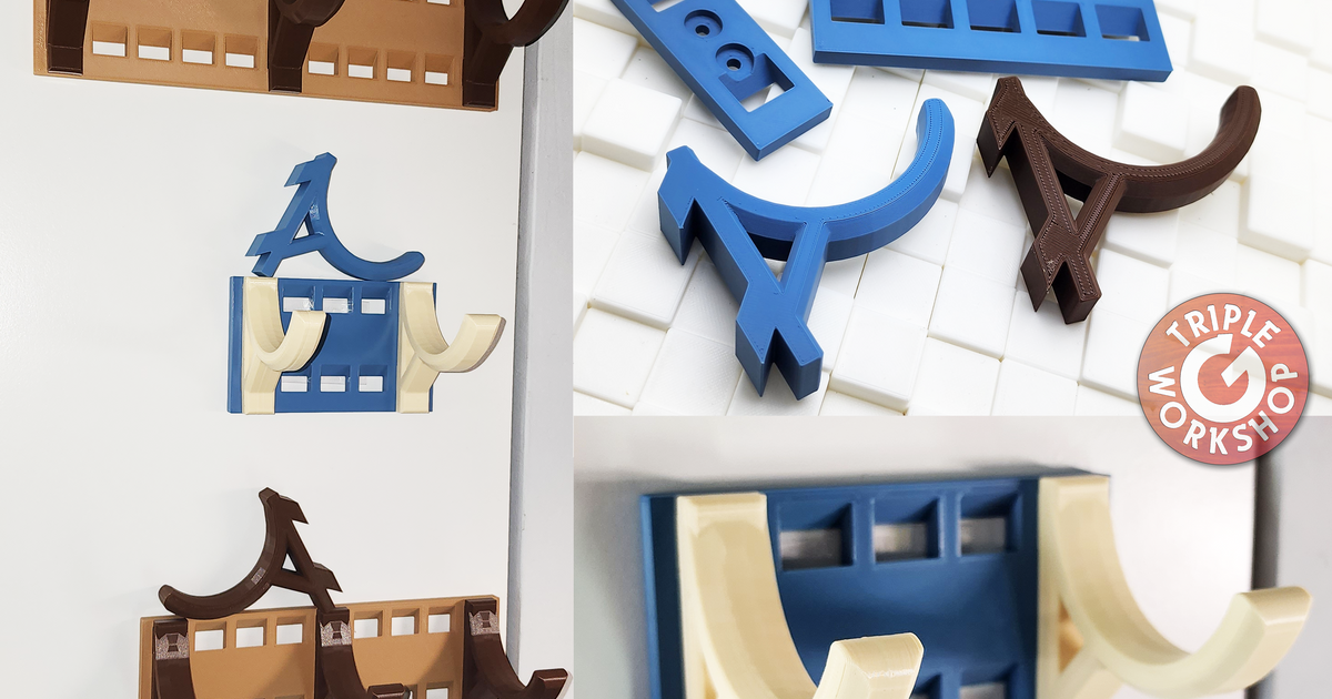 French Cleat Wall Hook Set by Triple G Workshop | Download free STL ...