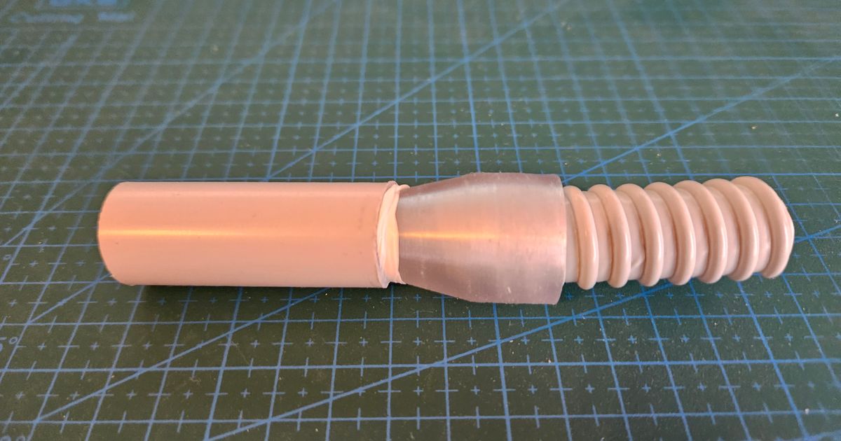 PVC flexible to regular adapter by Guido3D | Download free STL model ...