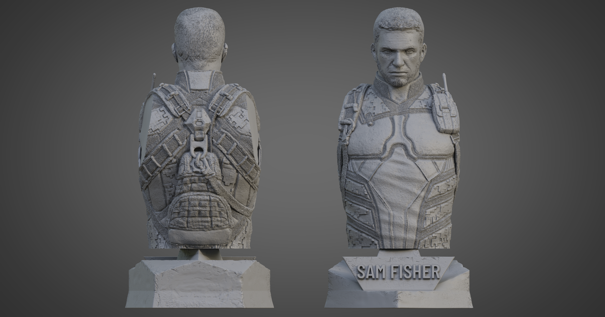 SAM FISHER ULTRA-DETAILED SUPPORT-FREE BUST 3D MODEL by ...