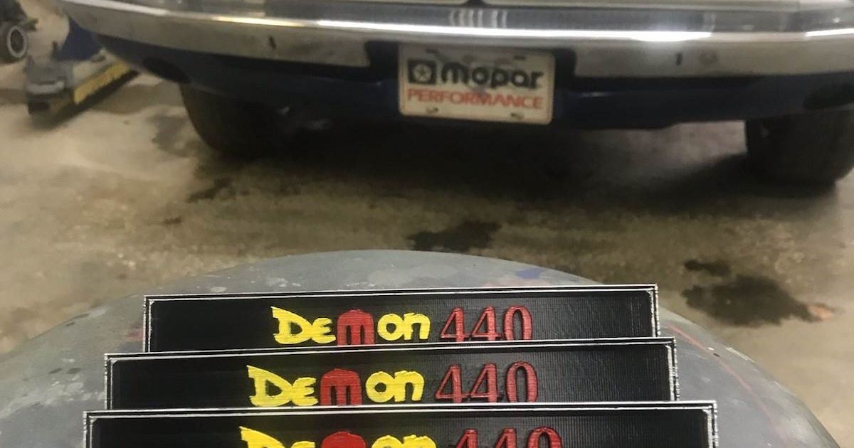 1971 Dodge Demon Car Door Plate by StonyPlainPublicLibrary | Download ...