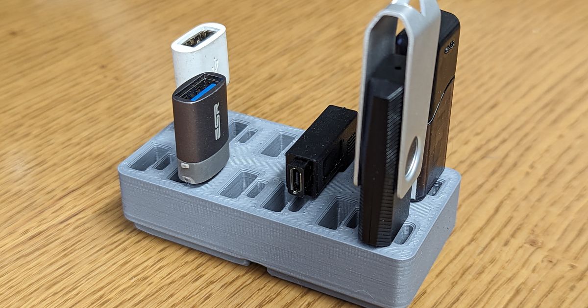 Gridfinity USB holder by benkrejci | Download free STL model ...