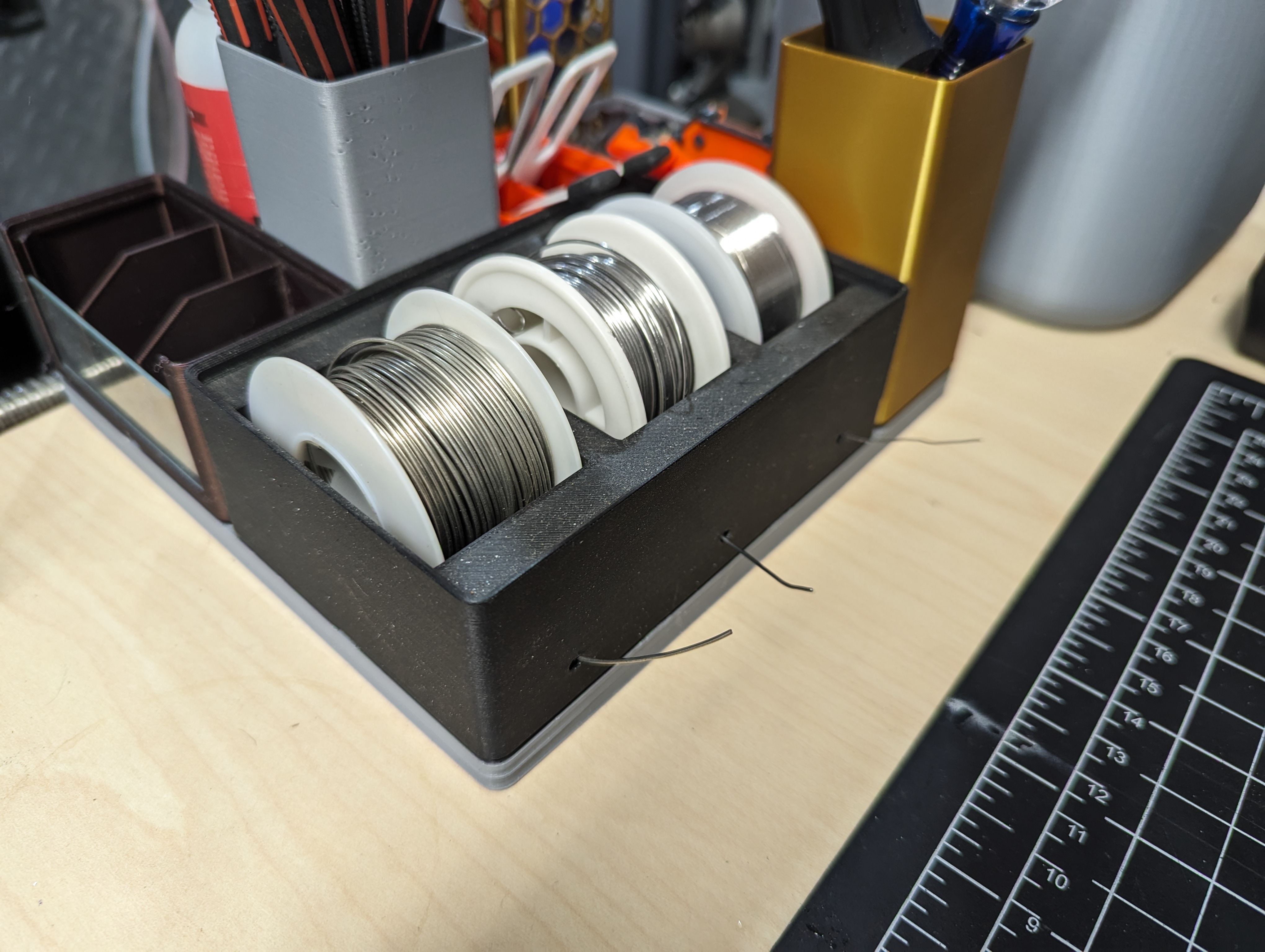 Gridfinity Spool Holders by benkrejci | Download free STL model | Printables.com