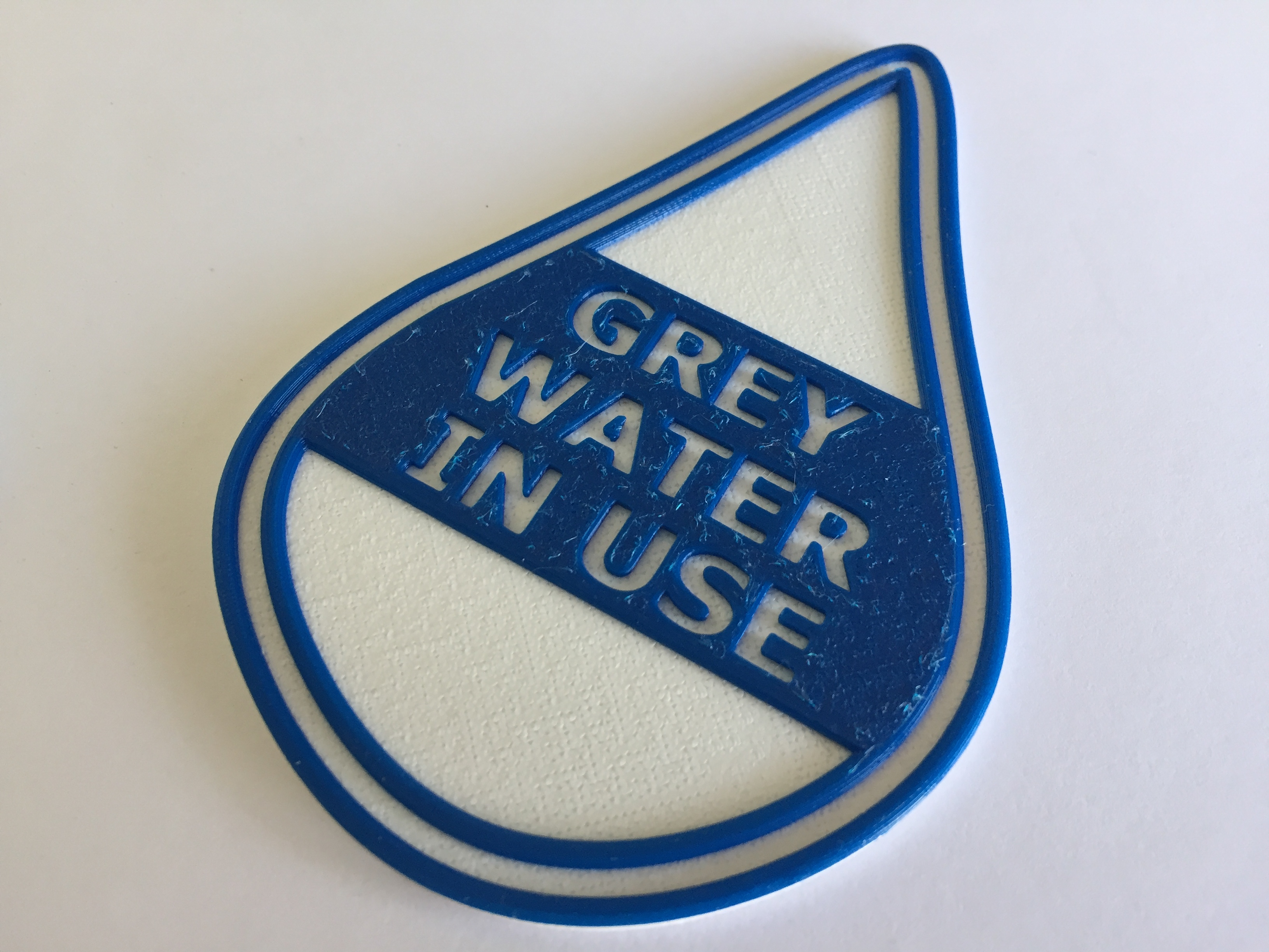 Grey Water in Use Sign by TaylorsMake | Download free STL model ...