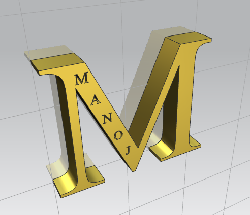 Simple Name Model for printing by Manoj Kumar | Download free STL model ...