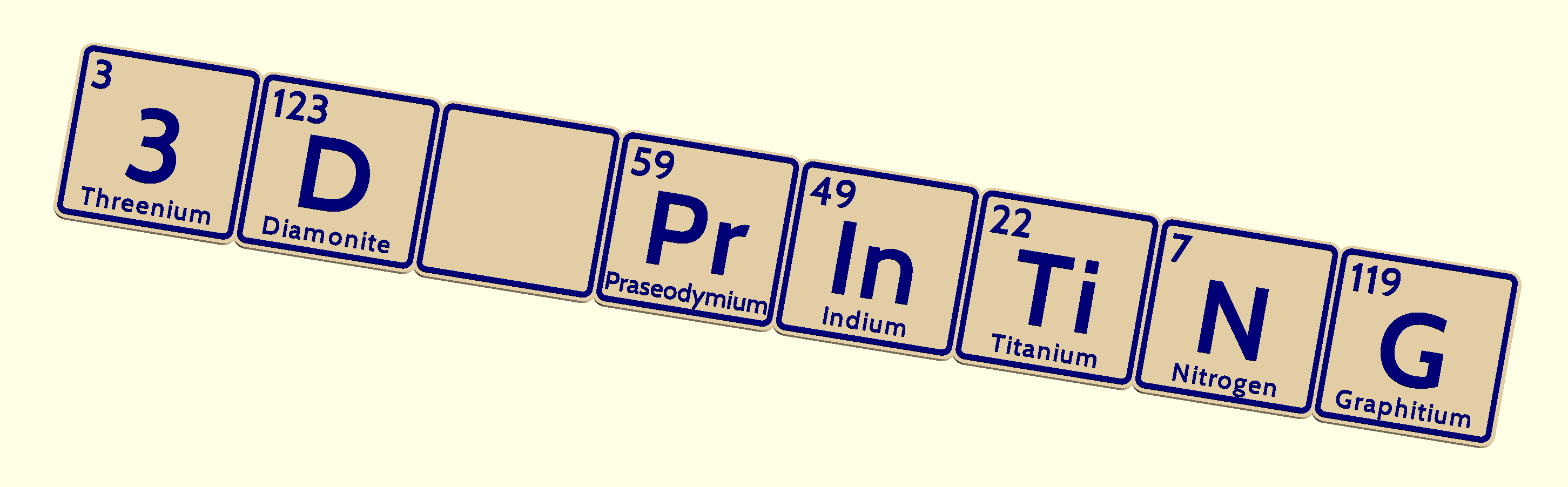 Customizable Elements of the Periodic Table (OpenSCAD) by Stone Age ...