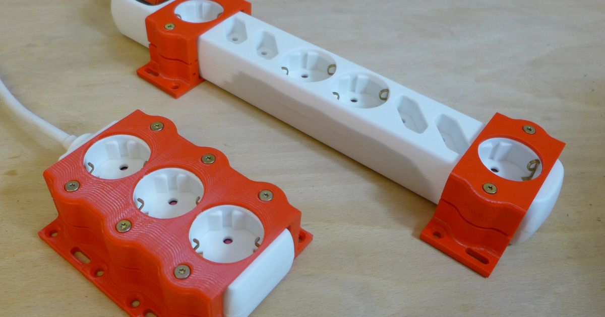Robust Power Strip Mount by akimakes | Download free STL model ...