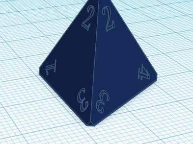 Tetrahedron (4 sided die ) by inithin | Download free STL model | Printables.com