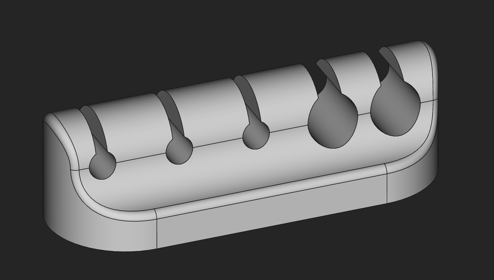 Cable organiser for 3 thin and 2 thicker cables by stoneburner ...