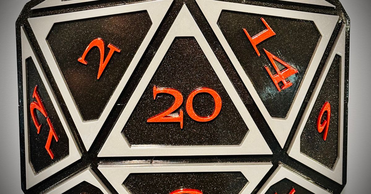 D20 Wall Art by geoffreyyoung | Download free STL model | Printables.com