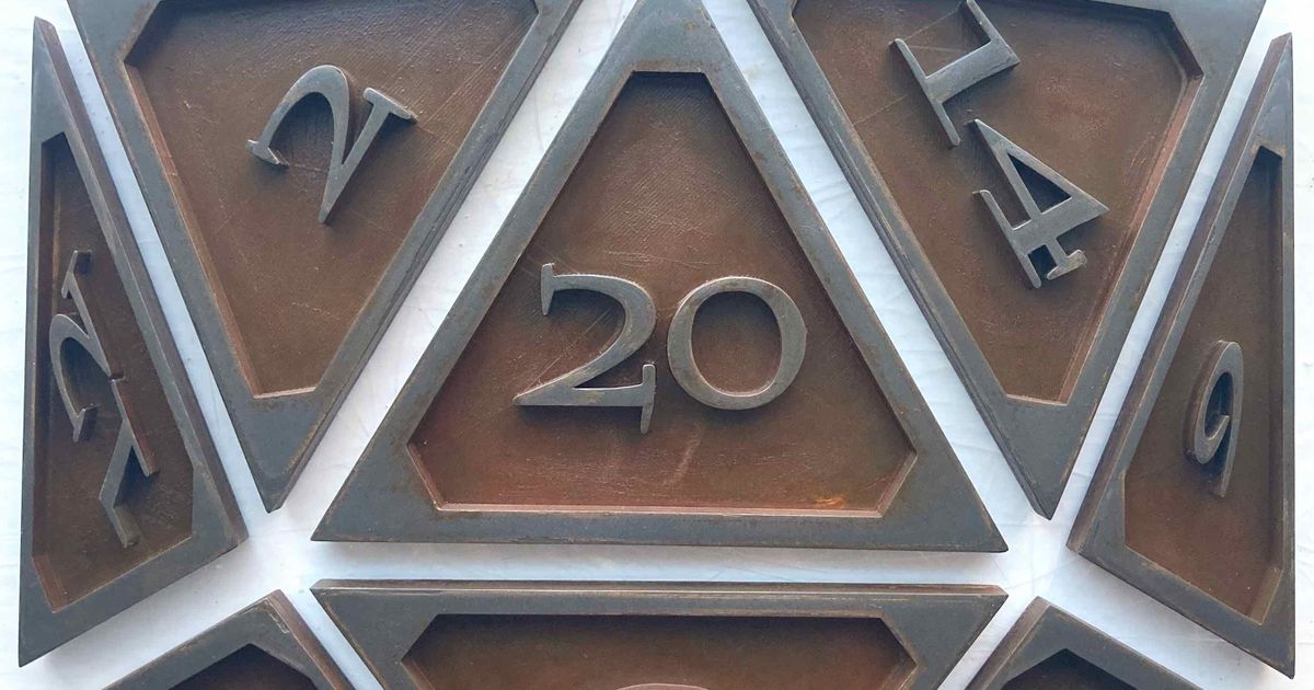 D20 Wall Art by geoffreyyoung | Download free STL model | Printables.com