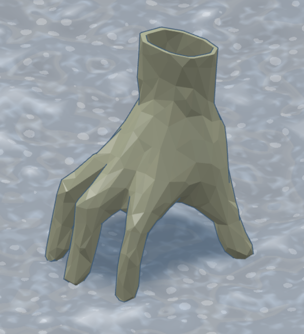 Addams family thing - low poly pen holder by jakub | Download free STL ...