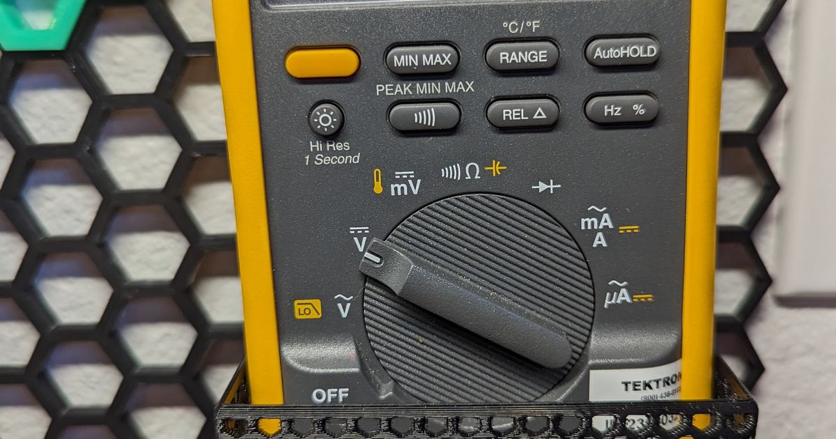 Honeycomb Wall Multimeter Holder by dereki22 | Download free STL model ...