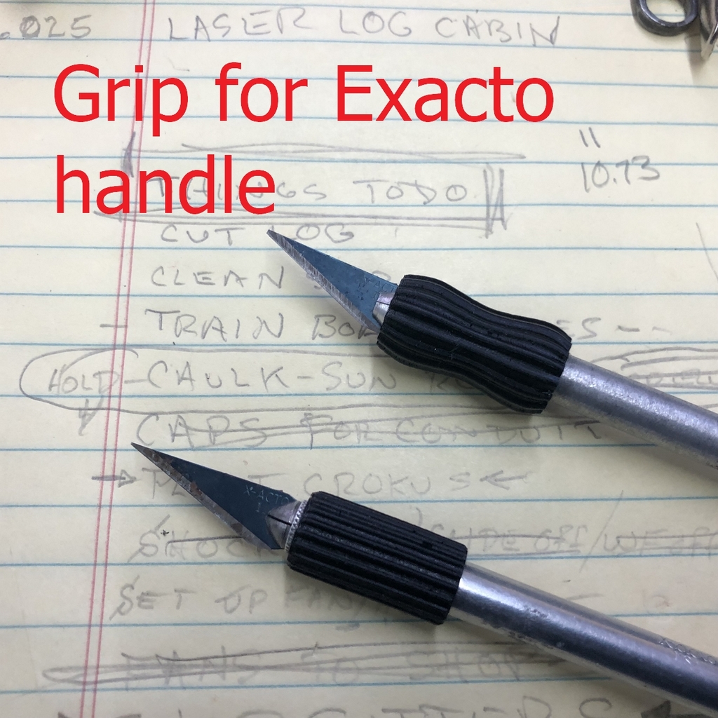 Grip for Exacto handle print with TPU by Gordyt47 | Download free STL ...
