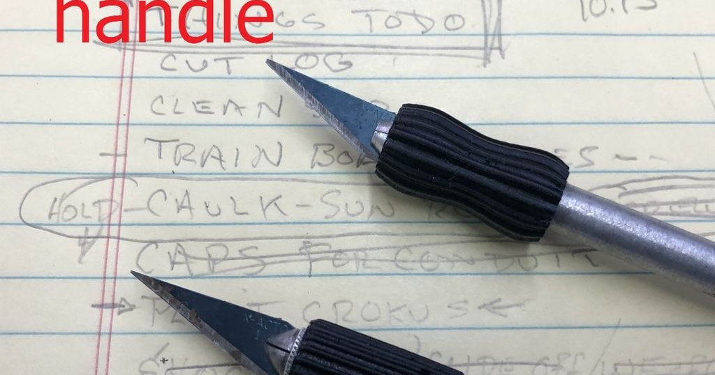 Grip for Exacto handle print with TPU by Gordyt47 | Download free STL ...