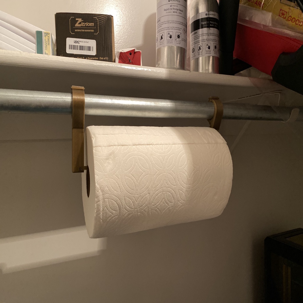 30mm Hanger Rod Paper Roll Holder by Xials | Download free STL model ...