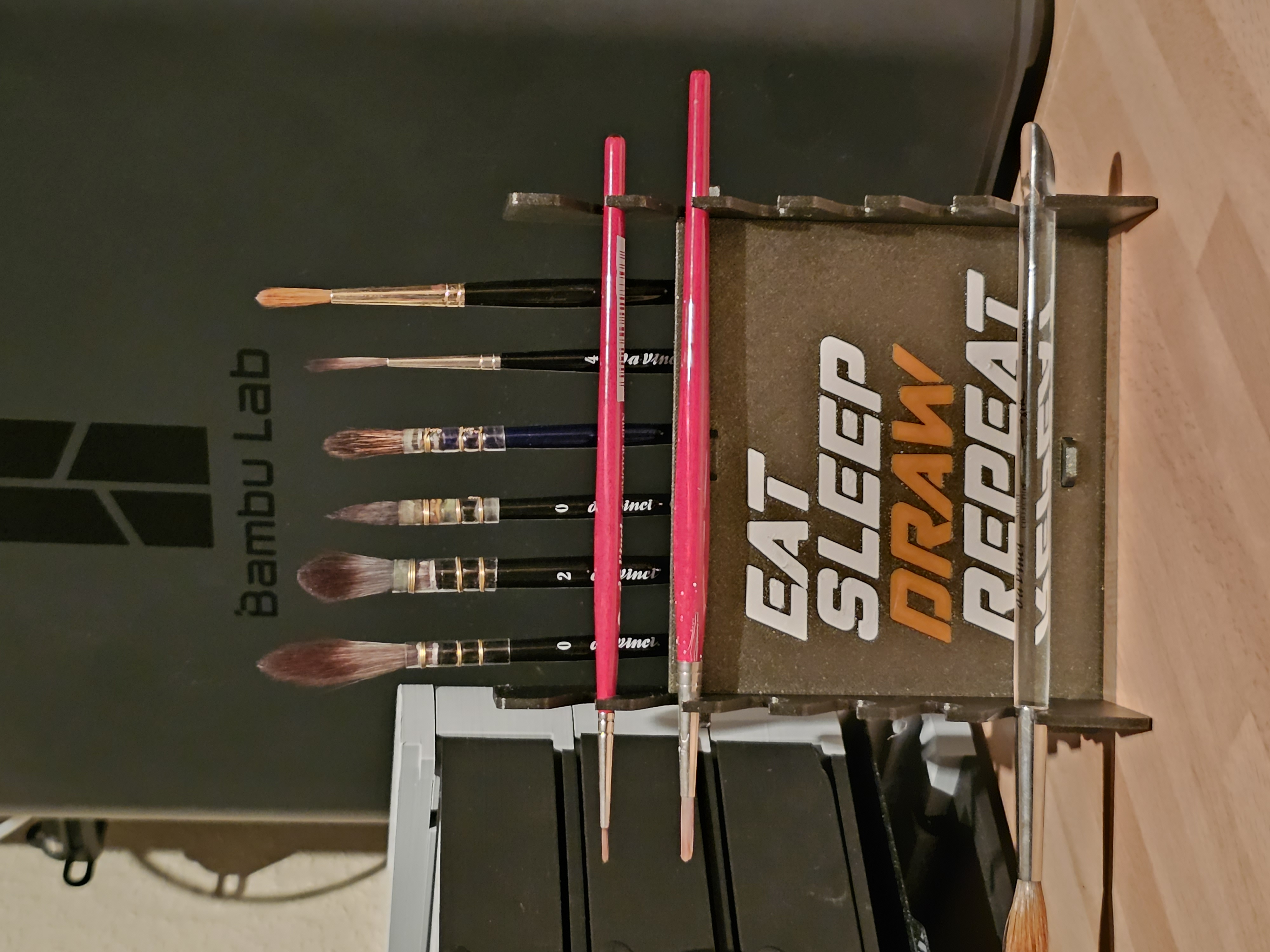 Paint Brush Holder "Eat - Sleep - Draw - Repeat" (3 Versions) by _conny ...