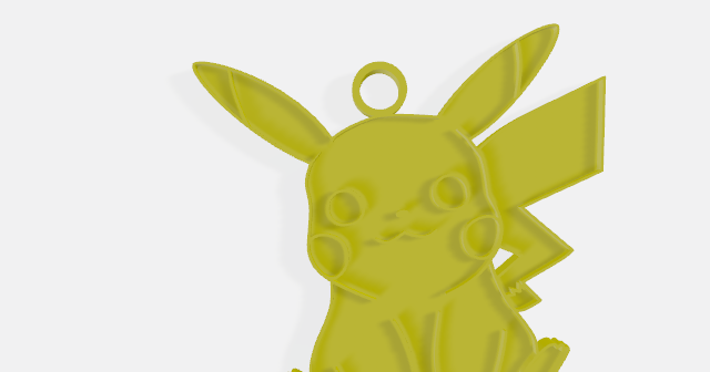 Pikachu Necklace/Keychain by Blakesmakes3d | Download free STL model ...