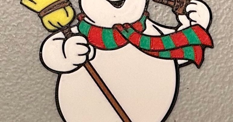 Multicolor Frosty the Snowman Magnet by wotfan69 | Download free STL ...