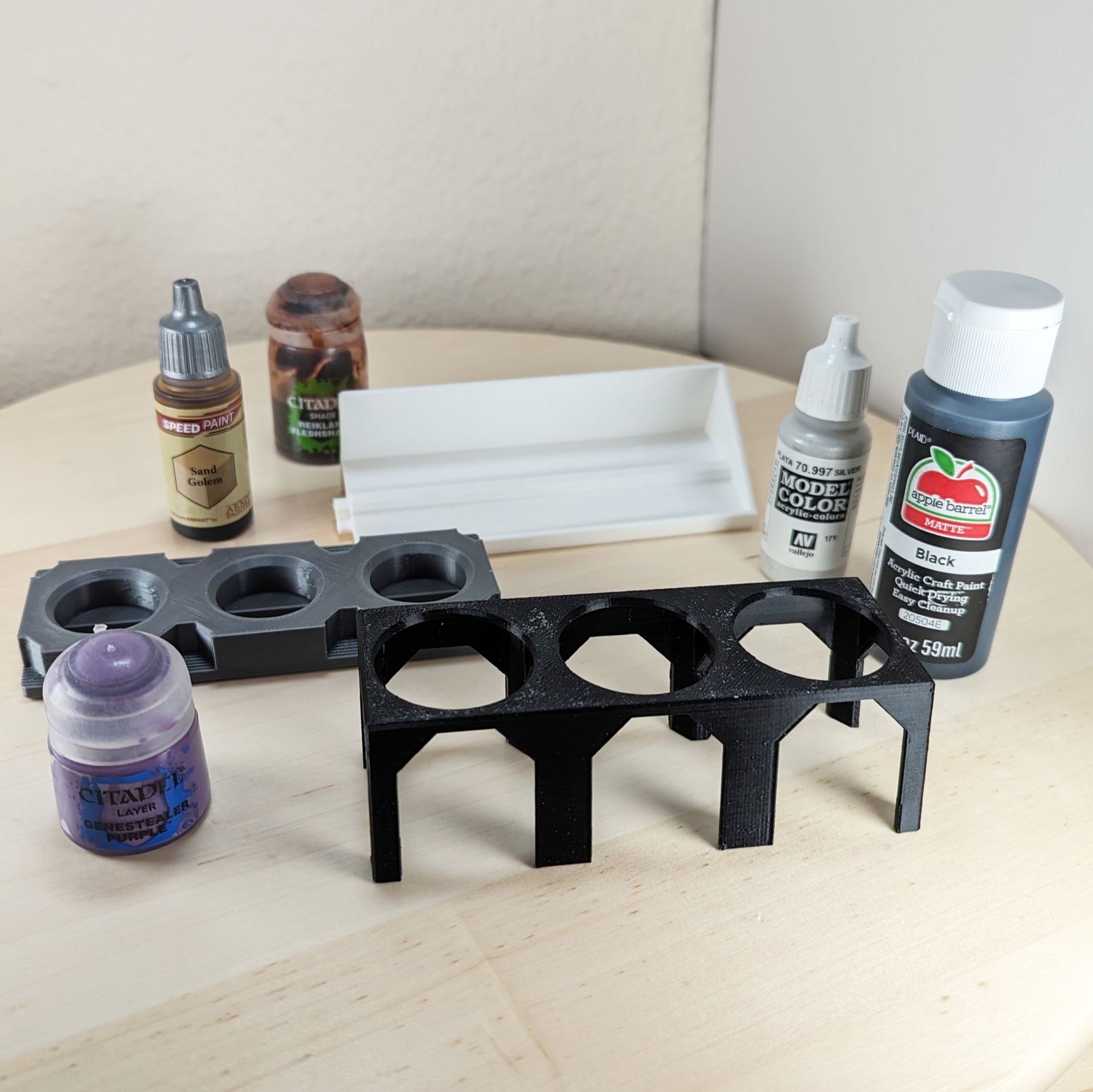 3 Pot Paint Tray - With Expandable Rack Wall Storage by Pandora's ...